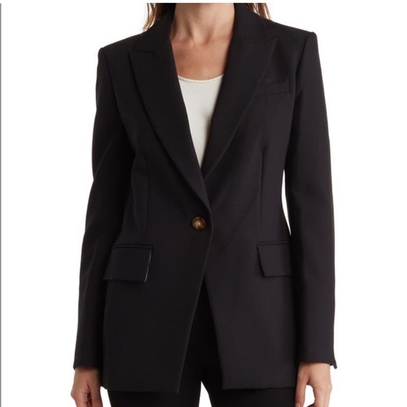 Veronica Beard | Jackets & Coats | Veronica Beard Long Lean Black ...